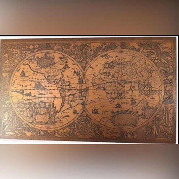 Other | Old Antique Copper Made World Map | Poshmark